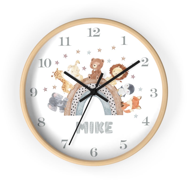 Rainbow Wall Clock - Etsy