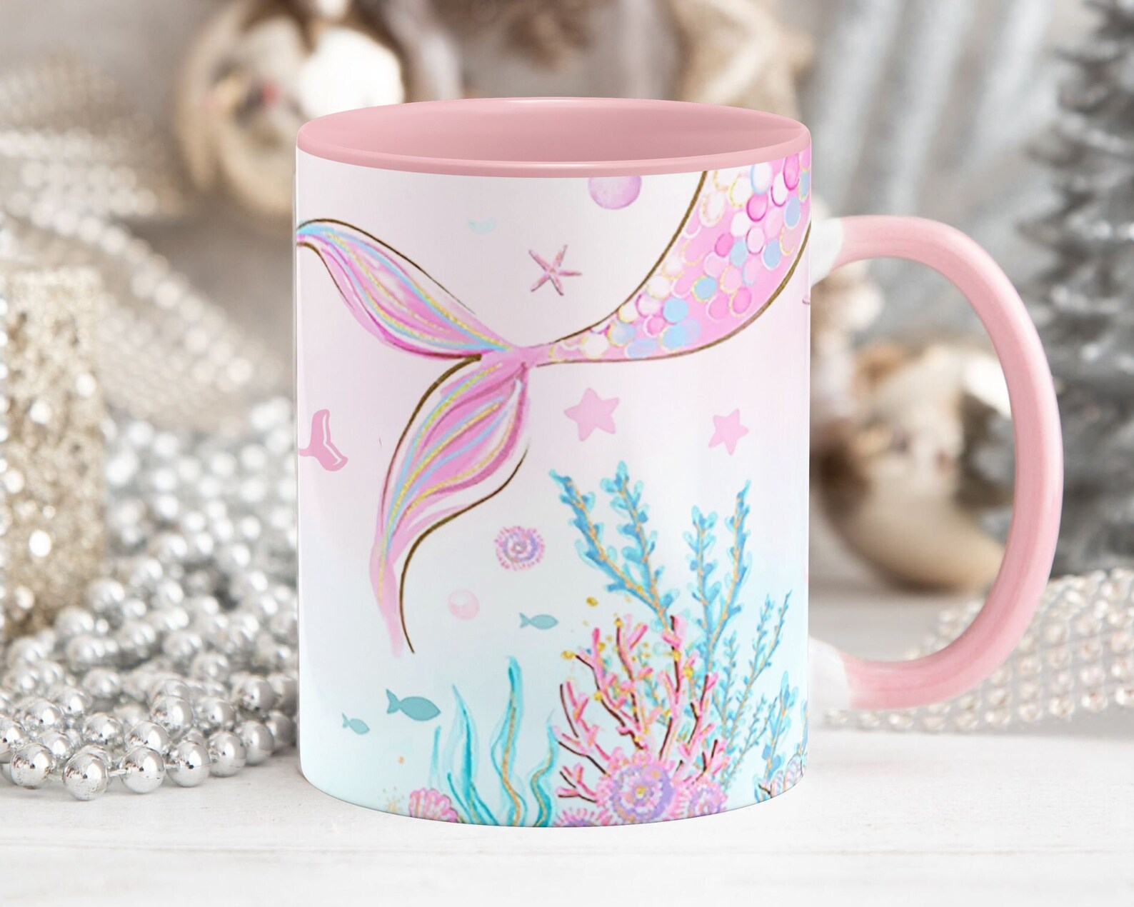 Little Mermaid Mug Custom Name Coffee Mug Personalised Mug for Kids Tea ...