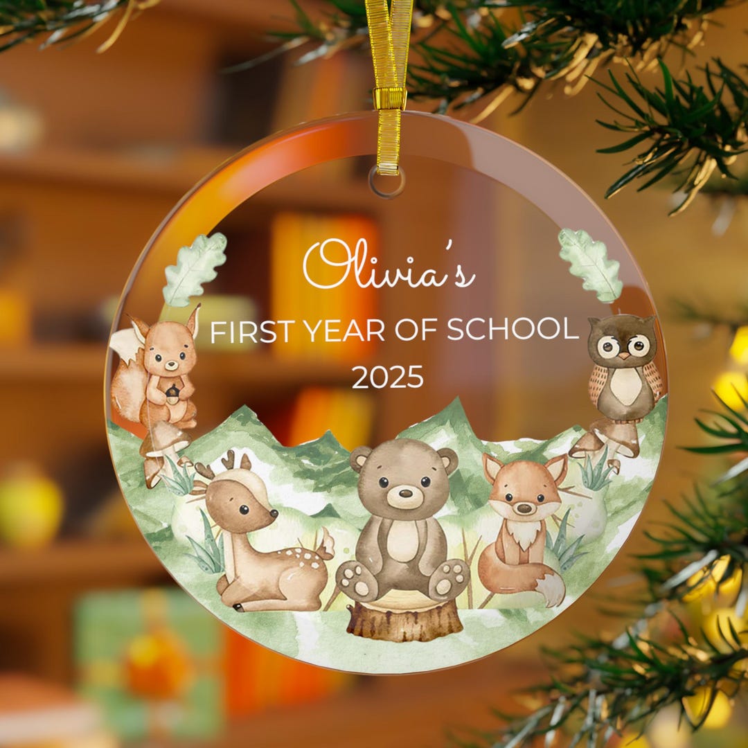 Woodland Animals First Year of School Ornament New Student Gift ...