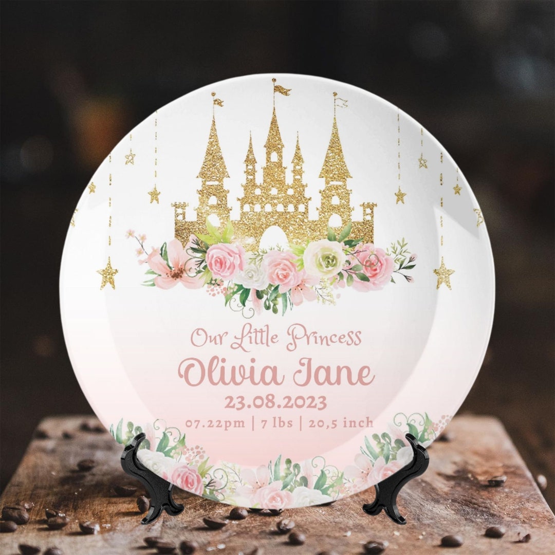 Little Princess Birth Announcement Sign Custom Name Plate Keepsake Baby ...