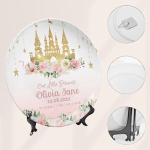 Little Princess Birth Announcement Sign Custom Name Plate Keepsake Baby ...