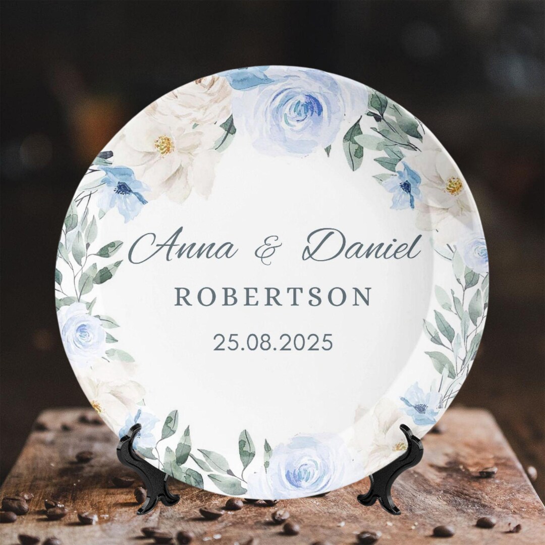 Personalized Wedding Plate Wedding Gifts Anniversary Plates Mr Mrs ...
