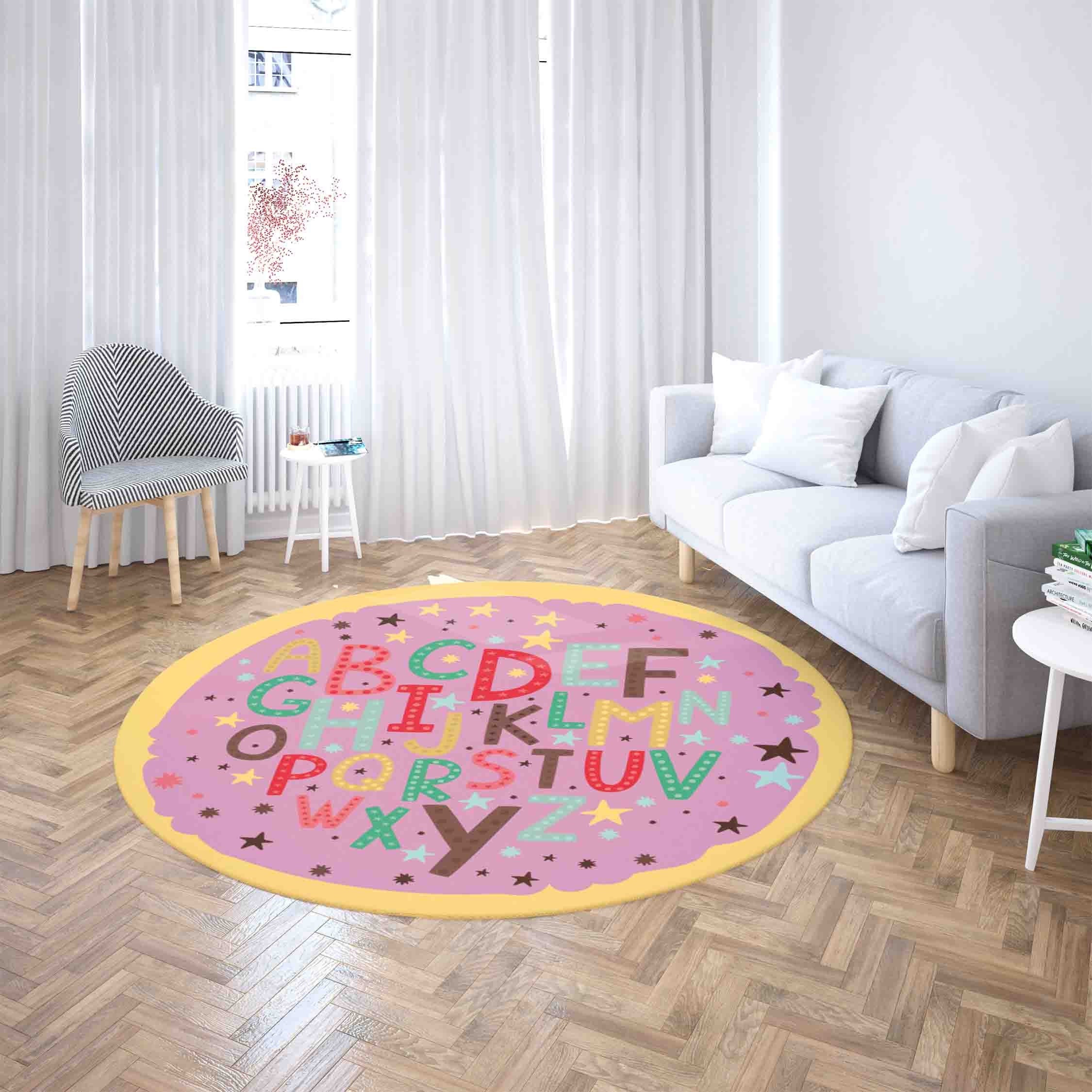 Rainbow Alphabets Carpet Rug Funny Letters Birthday Mat - Etsy