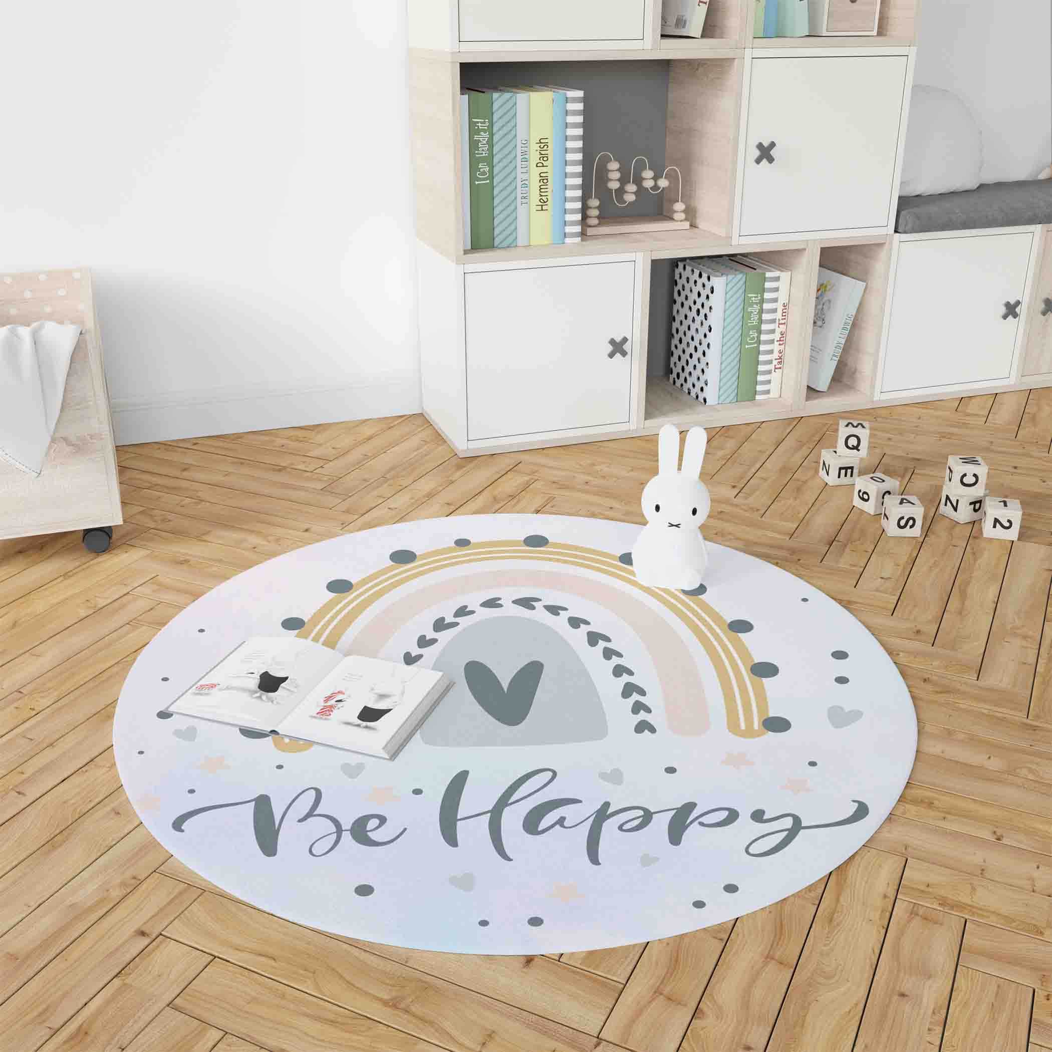 Boho Rainbow Be Happy Carpet Rug Positive Quote Home Decor - Etsy