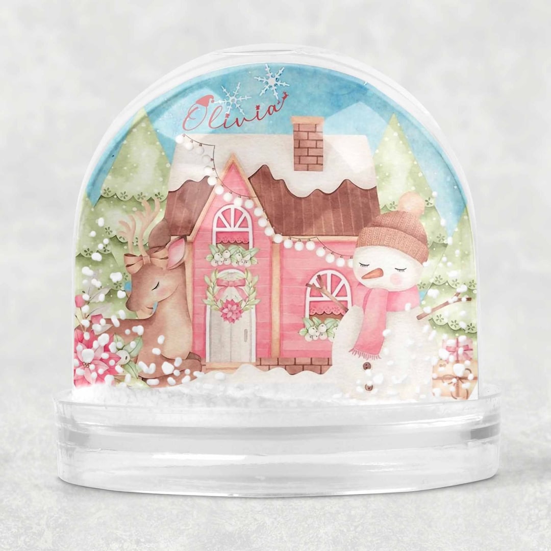 Christmas Snow Globe Snowman Nursery Gift Reindeer Kids Christmas Gift ...