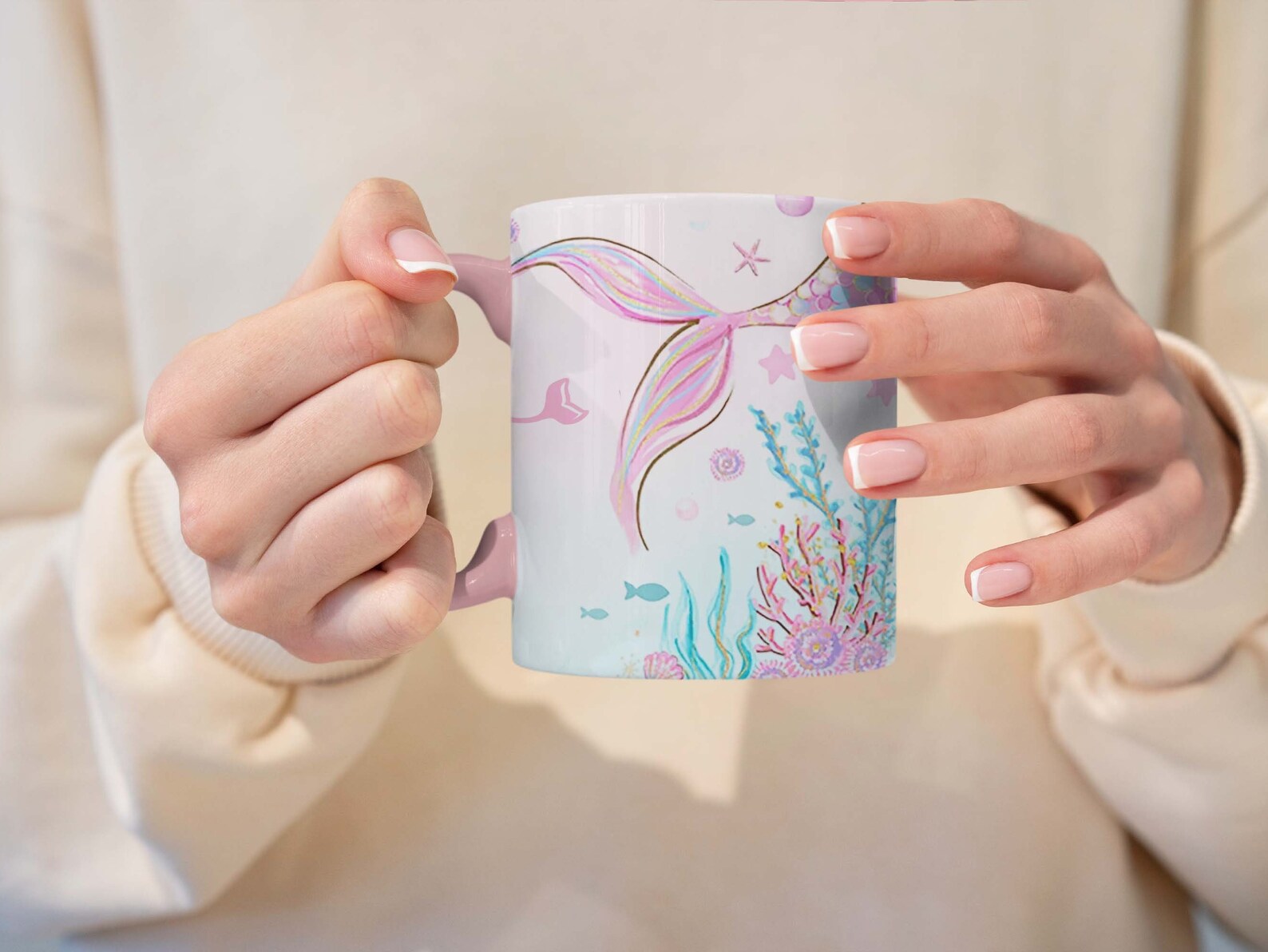 Little Mermaid Mug Custom Name Coffee Mug Personalised Mug for Kids Tea ...