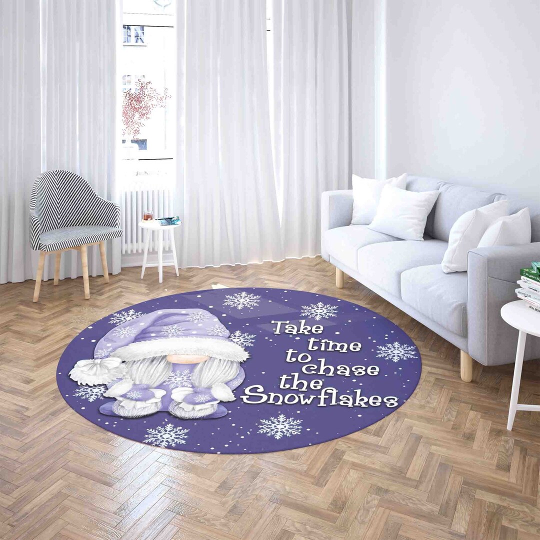 Christmas Snow Gnome Carpet Rug, Merry Christmas Mat, Winter Xmas Home ...