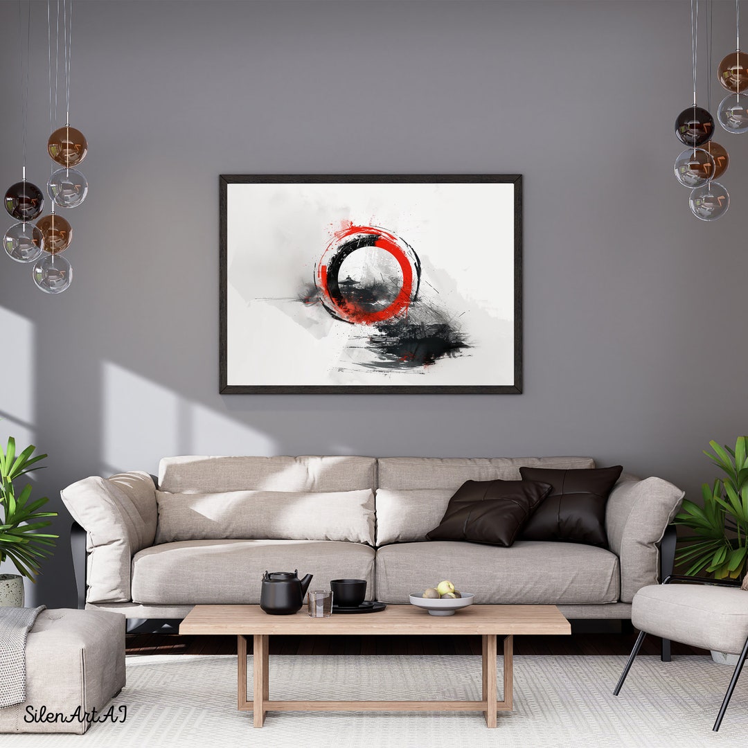 Yoga Studio Art Enso Sign Zen Poster Enso Wall Art Meditation Art ...