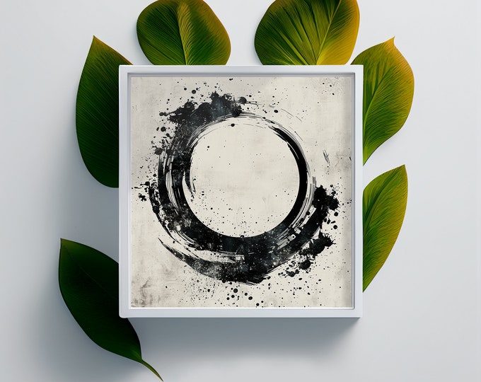 Enso Zen Wall Art, Enso Circle Poster, Enso Circle, Zen Home Decor, Zen Abstract Wall Art ...