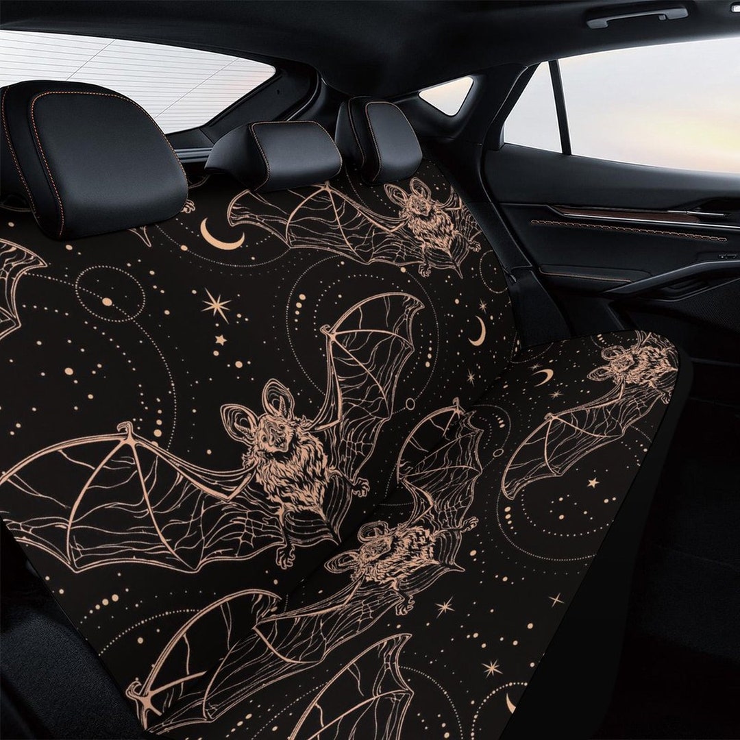 Black Bat Gothic Car Seat Cover Halloween Car Accessories Gothic ...