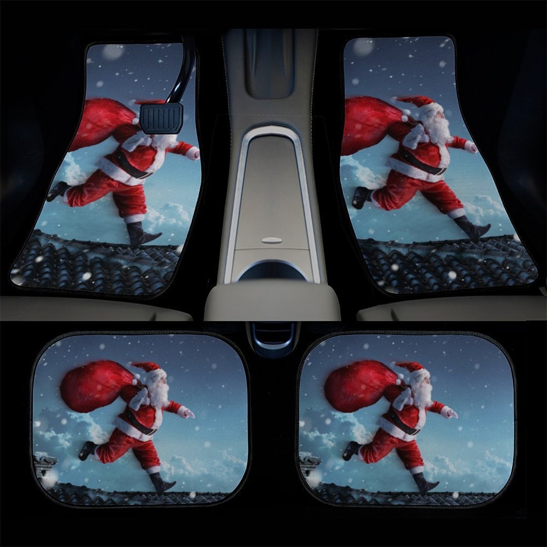 Santa Claus Foot Mat Set Christmas Theme Car Foot Mat Cute - Etsy