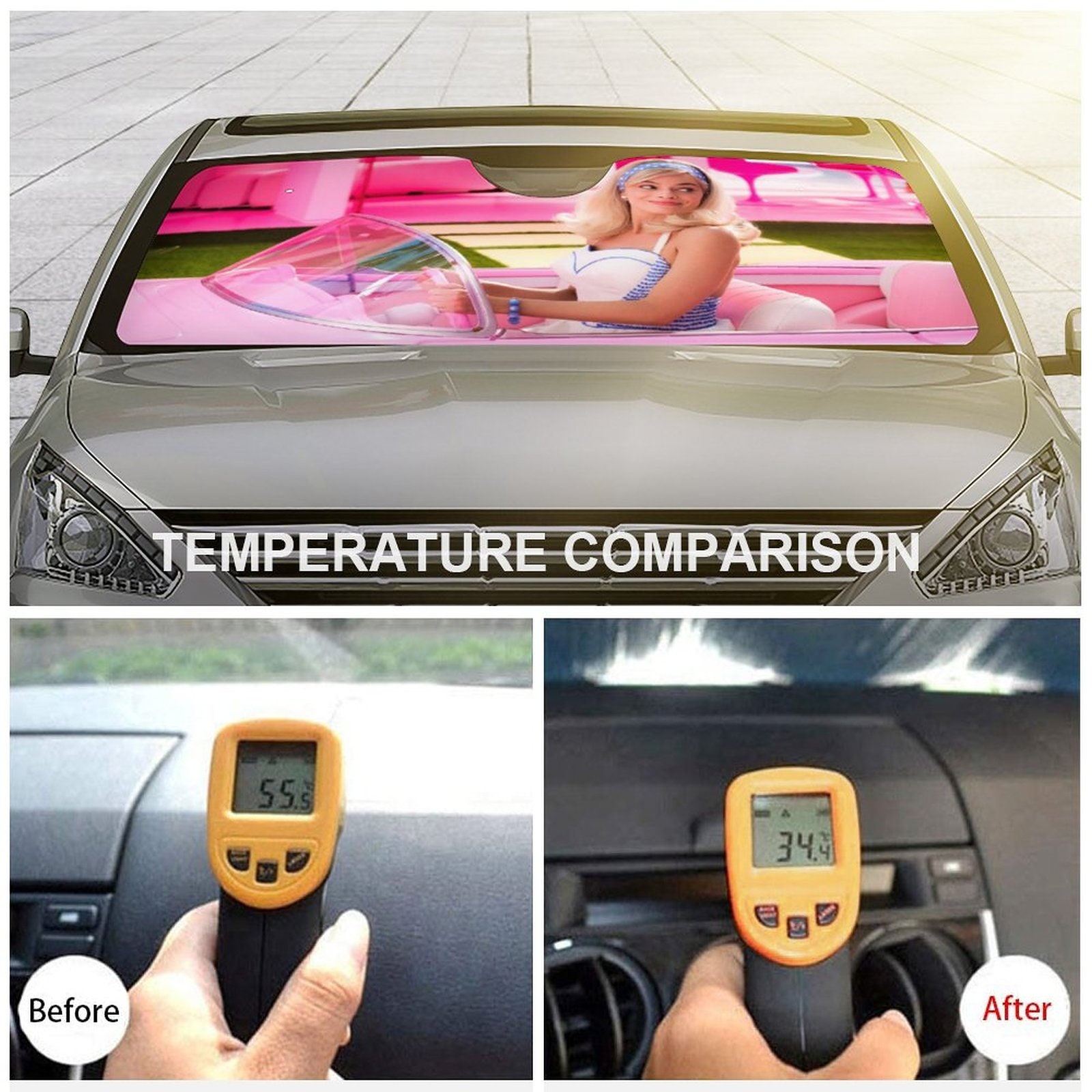 Barbie Movie 2023 Car Sun Shade sold by Lola Bonobo | SKU 44560516 | 30 ...