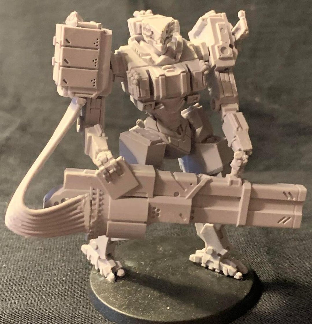 Proteus Mech With Rail Gun - 15mm - Etsy
