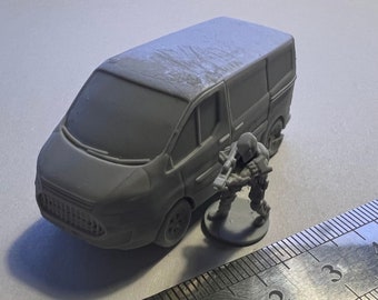 Modern Damaged Van 3D Printed Vehicle for Miniature Tabletop Wargames ...