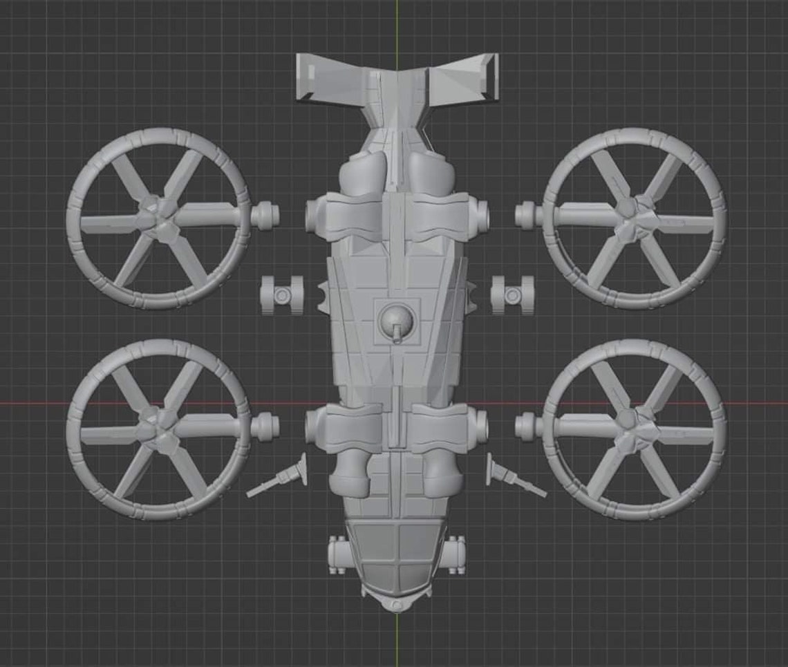 15mm Scaled Sci Fi Quad VTOL stork Wargames - Etsy