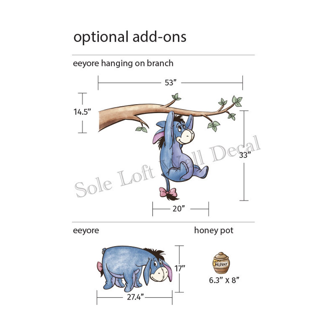 Winnie the Pooh and Friends on Tree With Quote Nursery Wall Decal ...