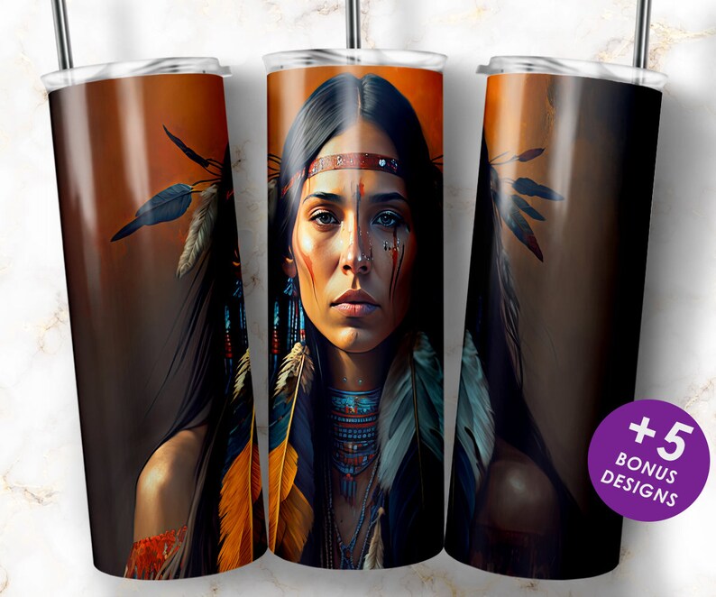 Native American Tumbler Sublimation Design 20oz Skinny - Etsy