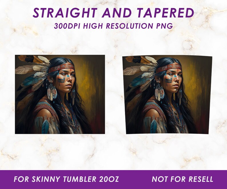 Native American, 20oz Skinny Tumbler Sublimation Designs for Straight ...