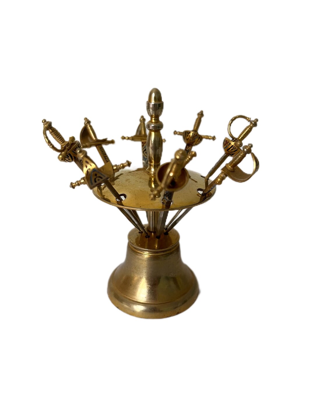 Vintage Brass colored Metal Sword Cocktail Sticks Toledo Appetizer ...