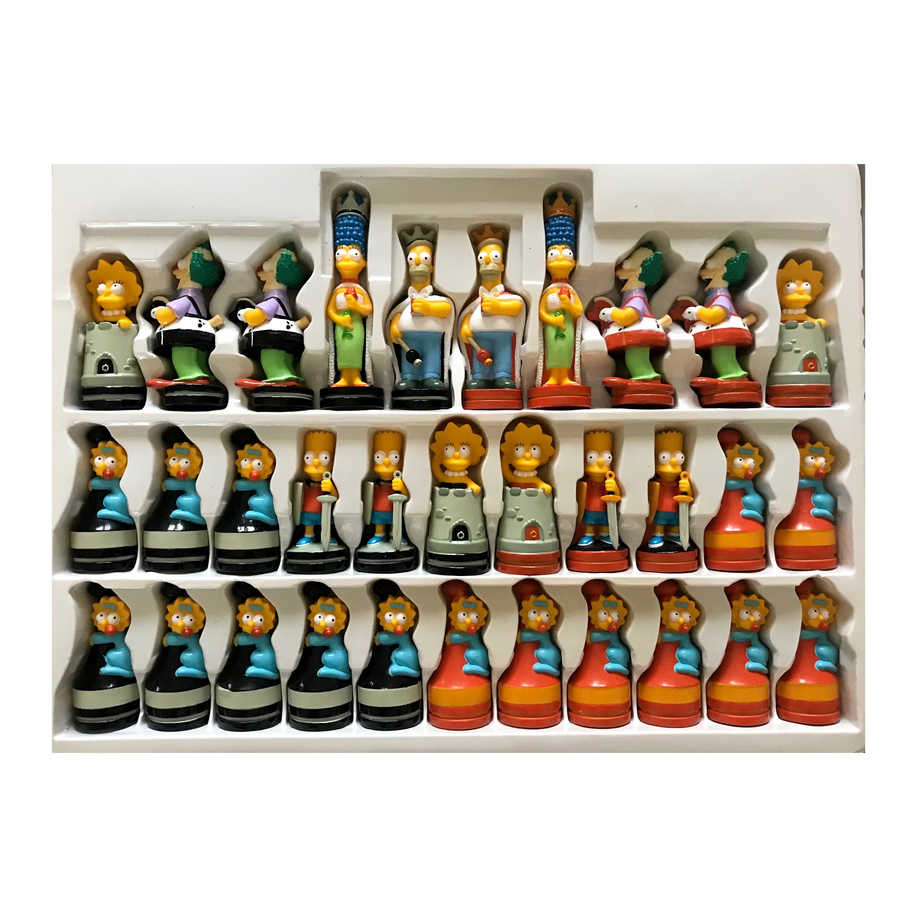The Simpsons Chess Set Vintage Chess Set 90's Chess Set Simpsons ...