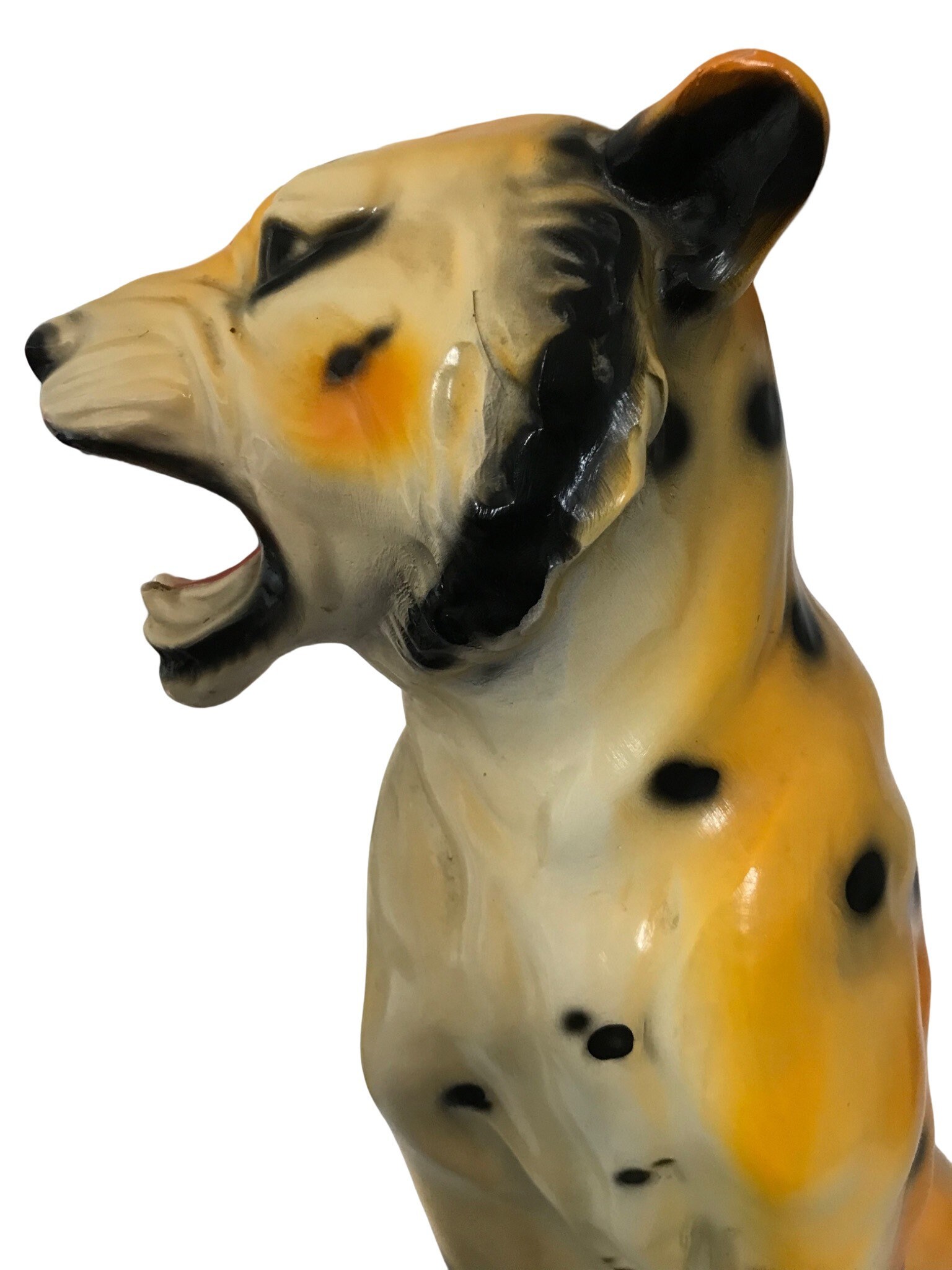 Vintage Leopard/cheetah/panther Statue Resin Statue Retro Animal Statue ...