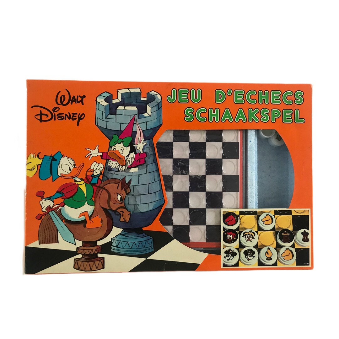 Vintage Walt Disney Chess Set - Vintage Chess Set - 60's Chess Set ...