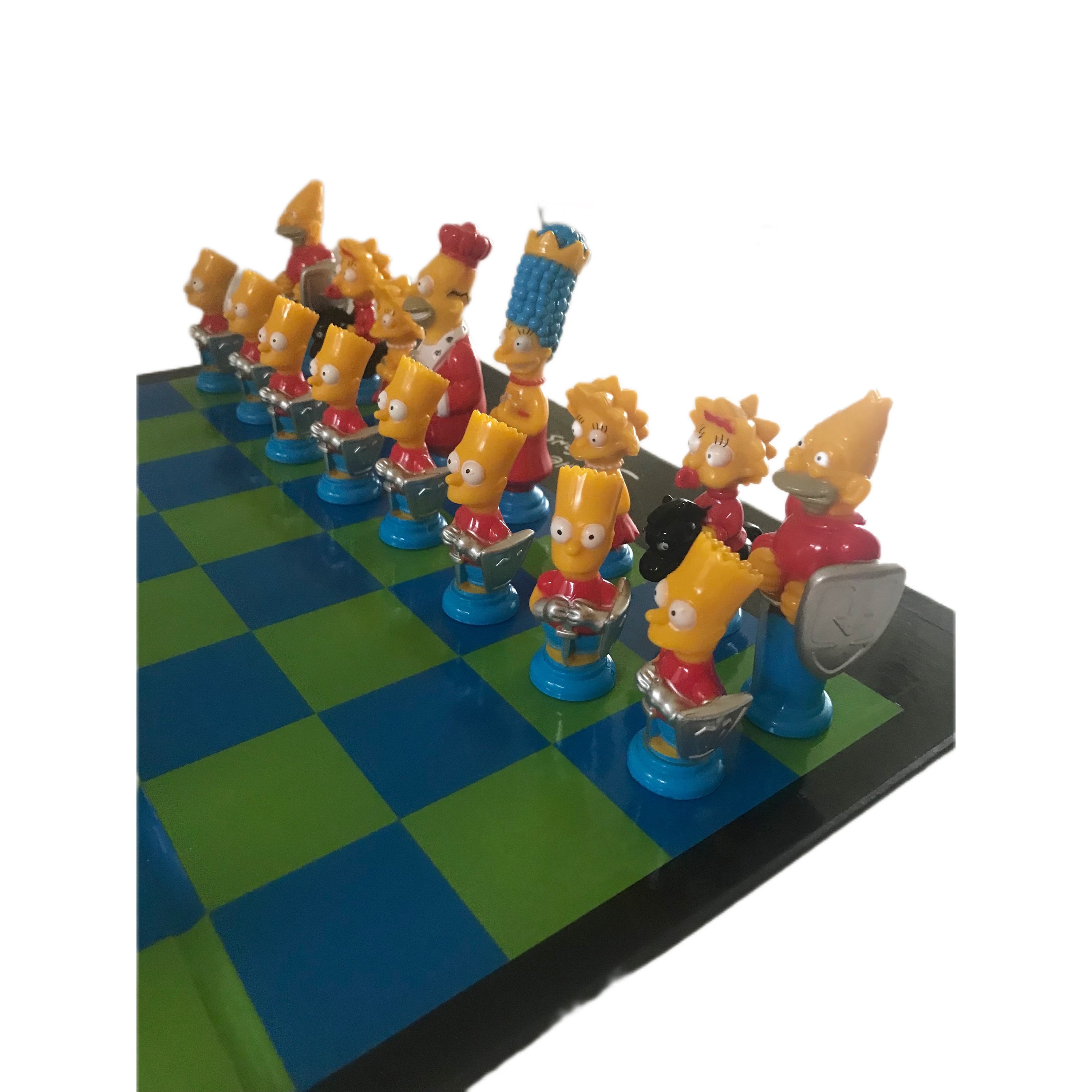The Simpsons Chess Set - Vintage Chess Set - 90's Chess Set - Simpsons ...