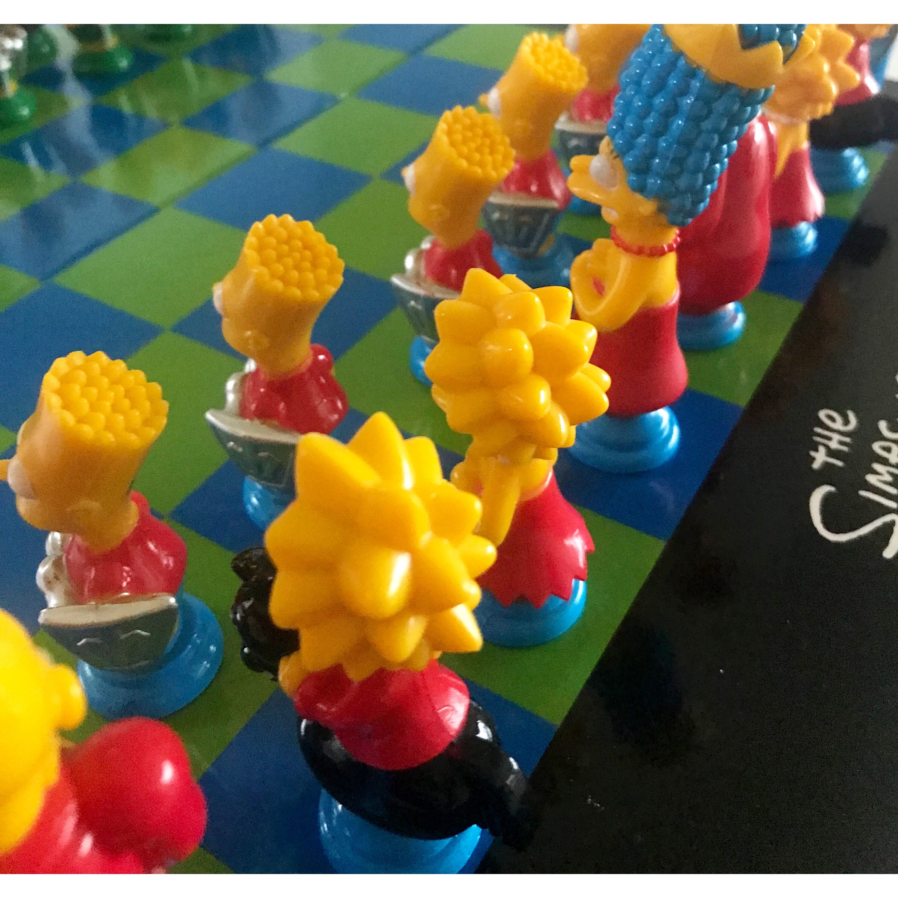 The Simpsons Chess Set - Vintage Chess Set - 90's Chess Set - Simpsons ...