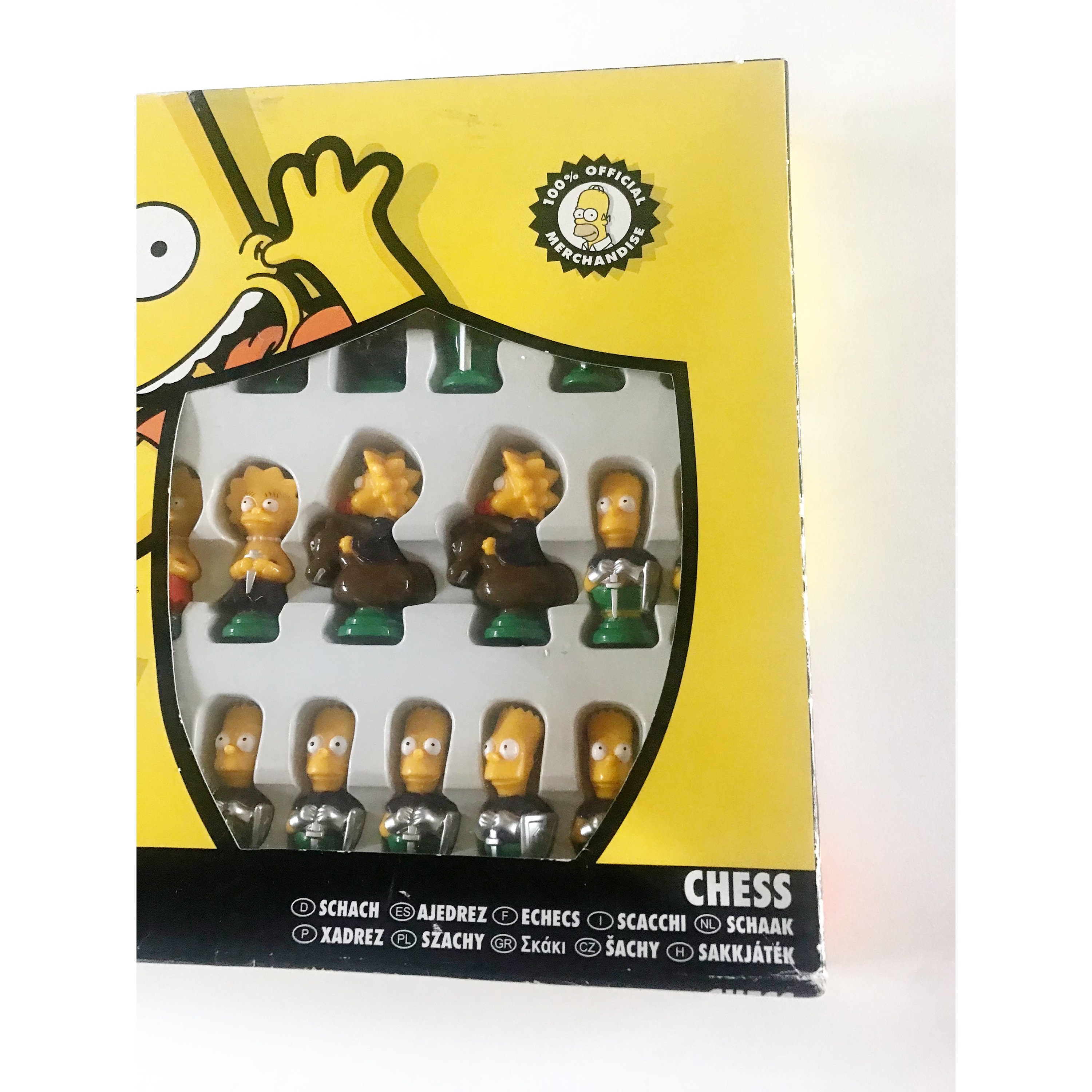 The Simpsons Chess Set - Vintage Chess Set - 90's Chess Set - Simpsons ...