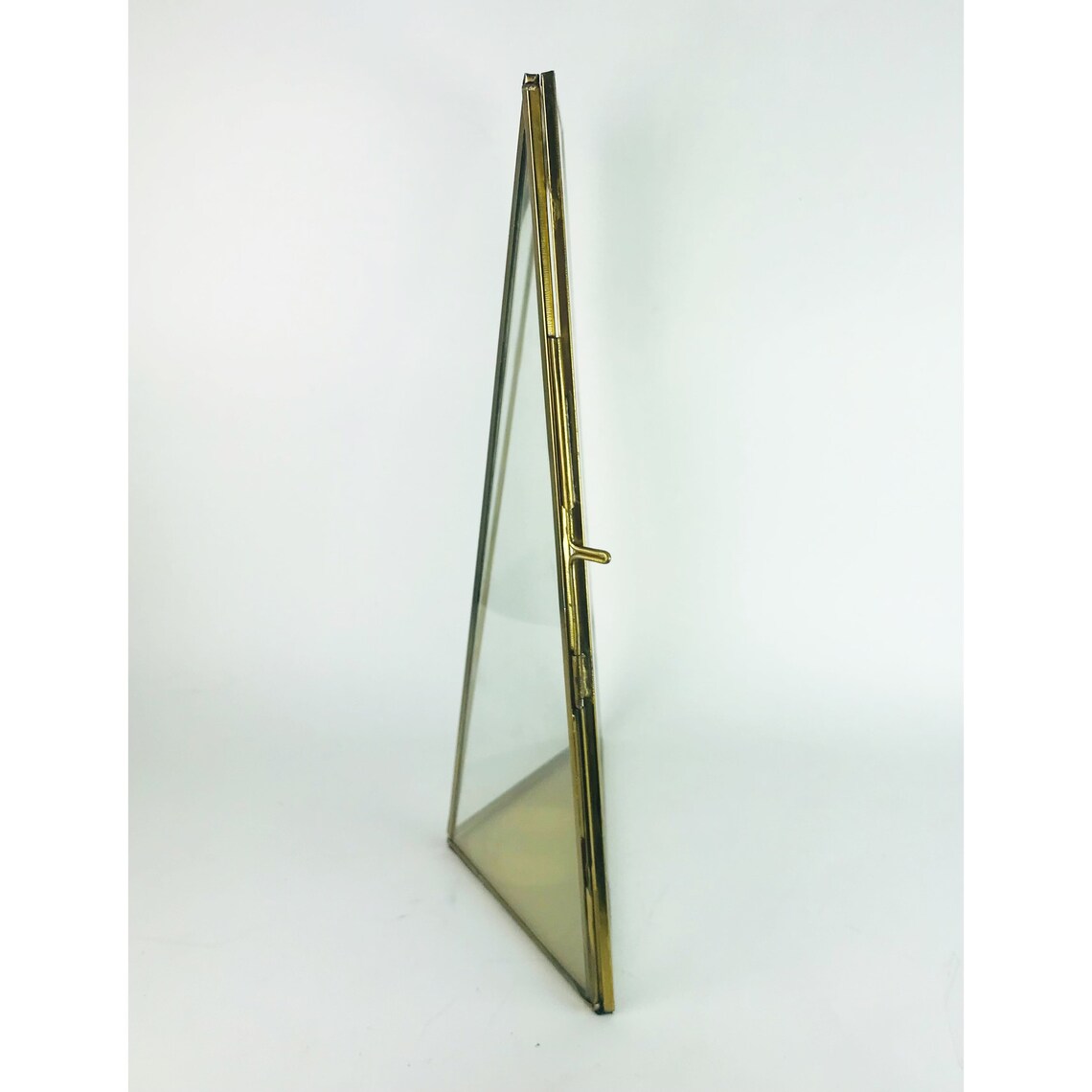 Vintage Brass and Glass Curio Display - Hollywood Regency Elegance ...