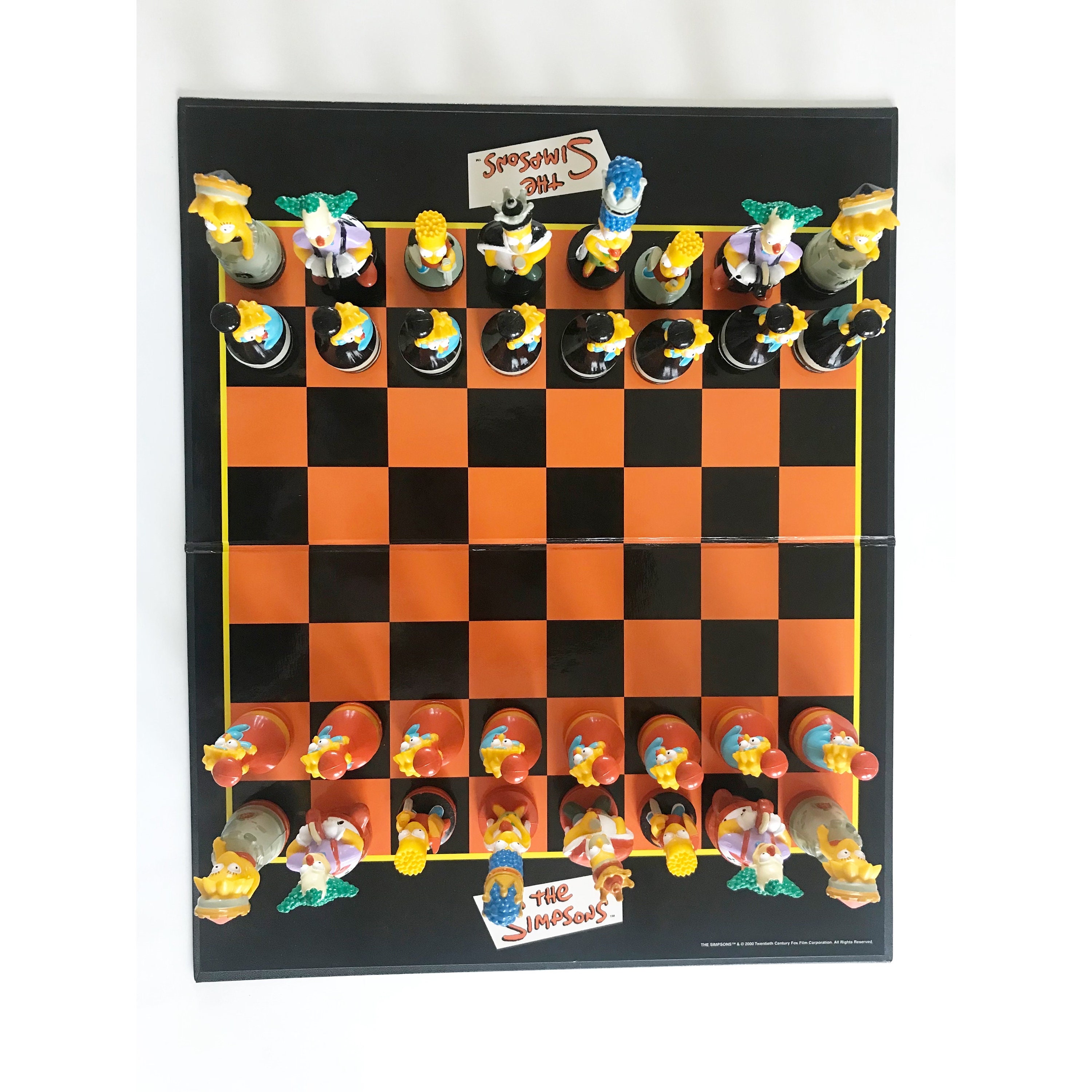 The Simpsons Chess Set Vintage Chess Set 90's Chess Set Simpsons ...