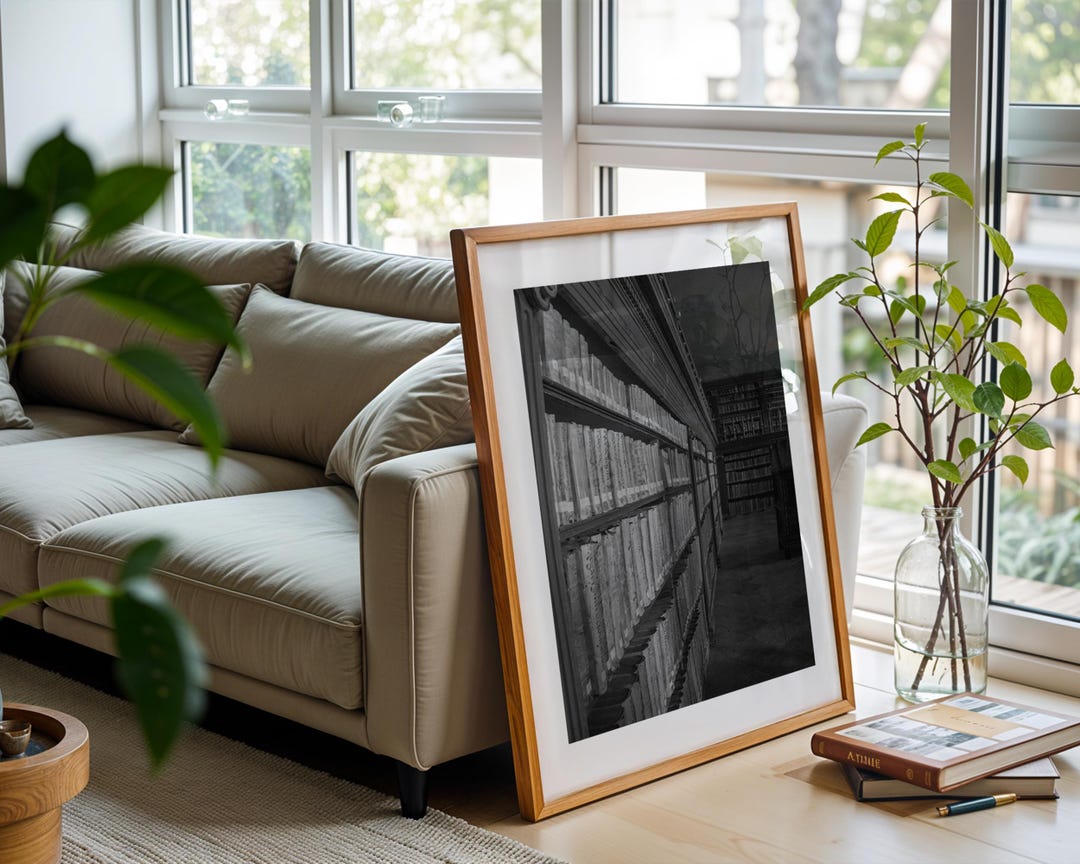 Black and White Library Books Photography - Printable Reading Wall Art ...