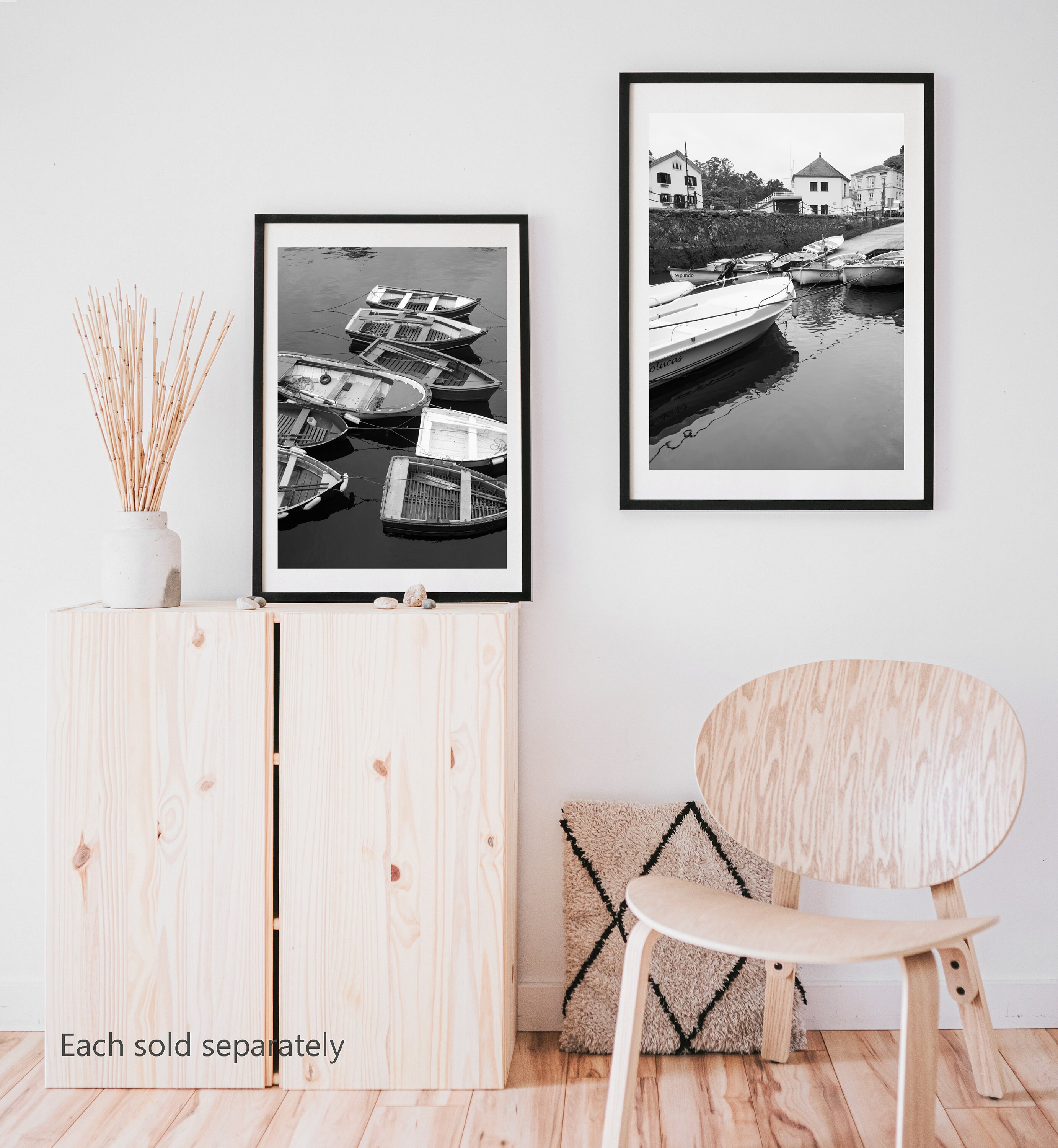 Black and White Port Print Instant Digital Download Sea Wall - Etsy