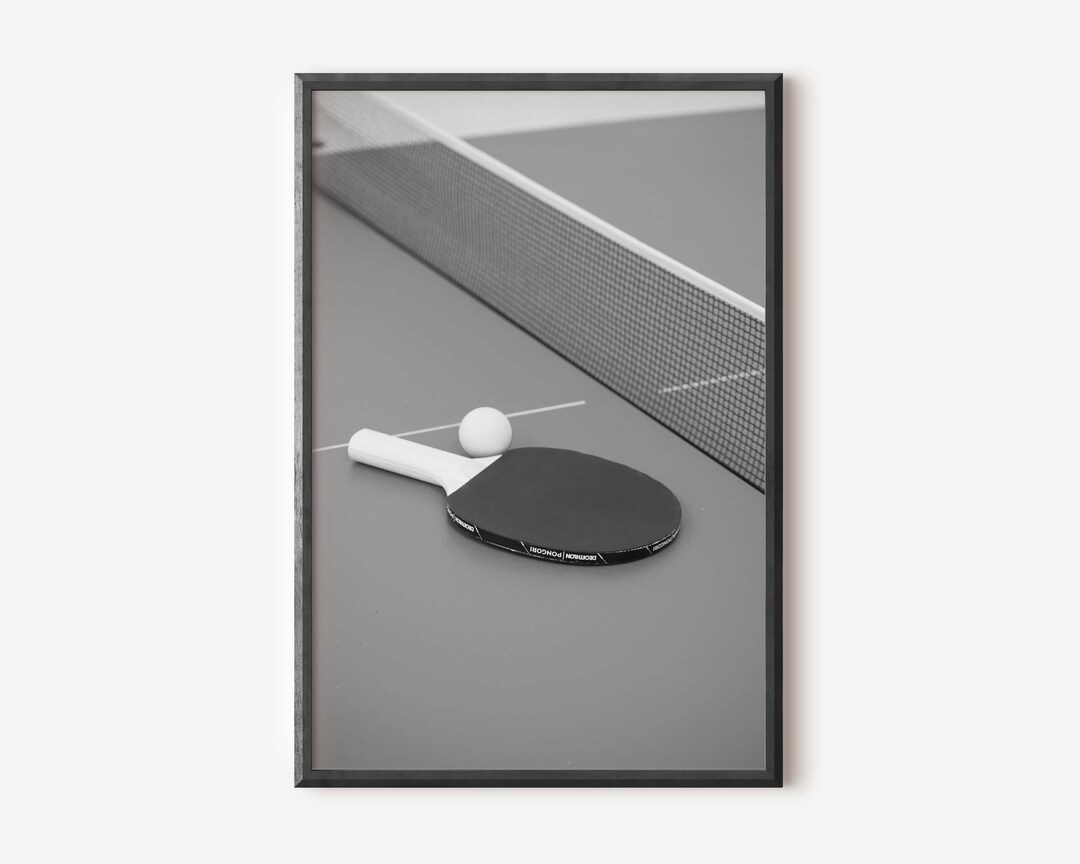 Black and White Ping Pong Print, Table Tennis Photo, Modern Wall Decor ...