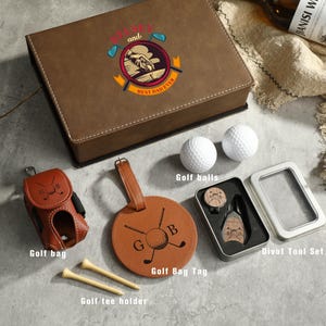 Custom Golf Gift Set, Gift for Golfer, Golf Balls, Golf Bag Tag With ...