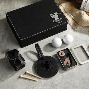 Custom Golf Gift Set, Gift for Golfer, Golf Balls, Golf Bag Tag With ...