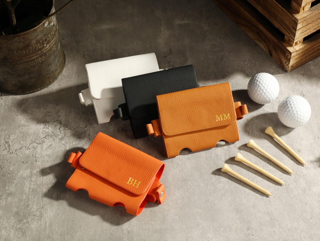 Golf Bag Pouch, Mini Golf Ball Holder, Personalized Golf Ball and Tee ...