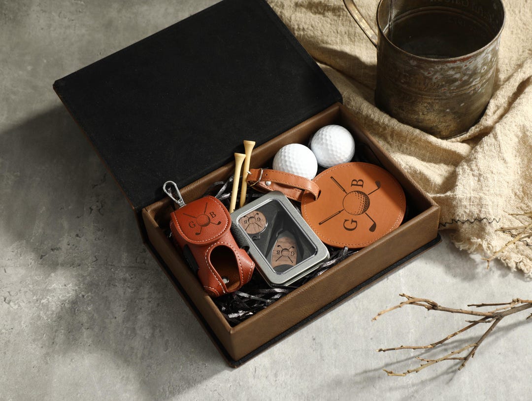 Custom Golf Gift Set, Gift for Golfer, Golf Balls, Golf Bag Tag With ...