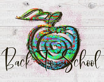 Back to School Sublimation Png Rainbow Design Colorful - Etsy