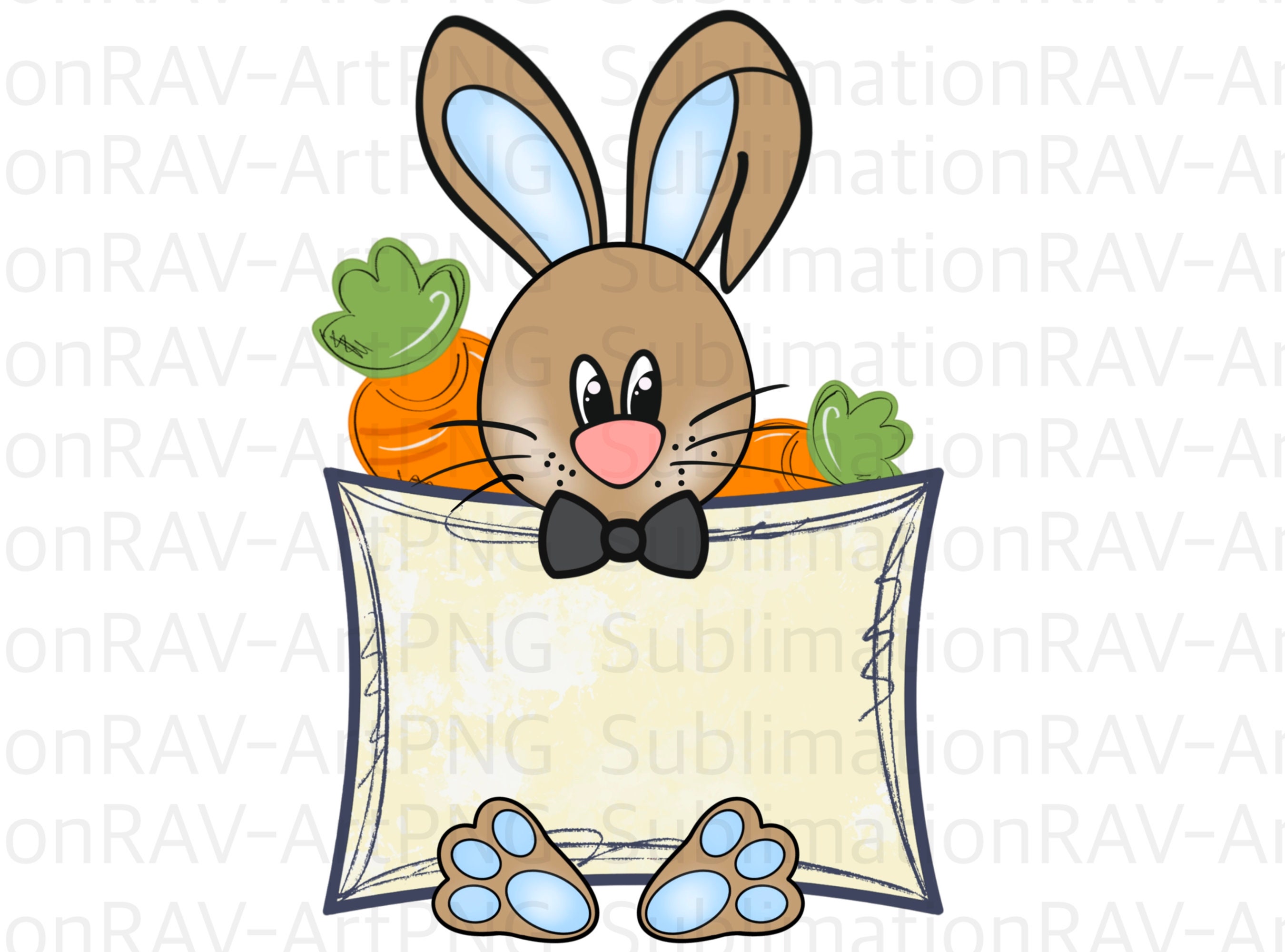 Easter Bunny Holding Sign Png