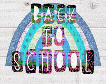 Back to School Sublimation Png Rainbow Design Colorful - Etsy