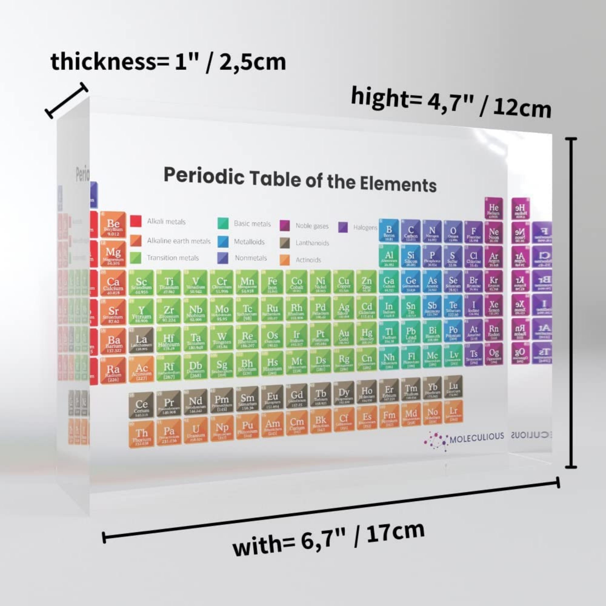Periodic Table of Elements Acrylic Block Science Chemistry | Etsy