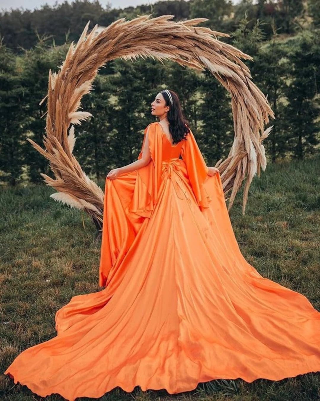 Corset Long Flying Dress | Flying Dress for Photoshoot| Long Train ...