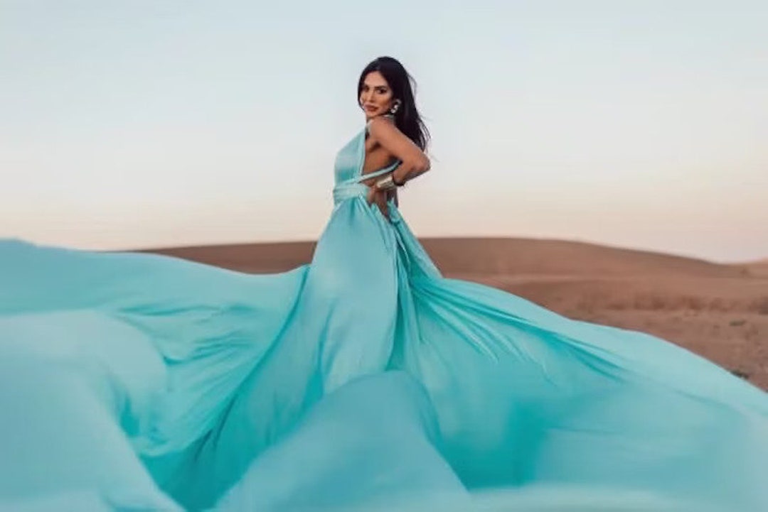 Long Flying Dress | Flying Dress for Photoshoot| Long Train Dress ...