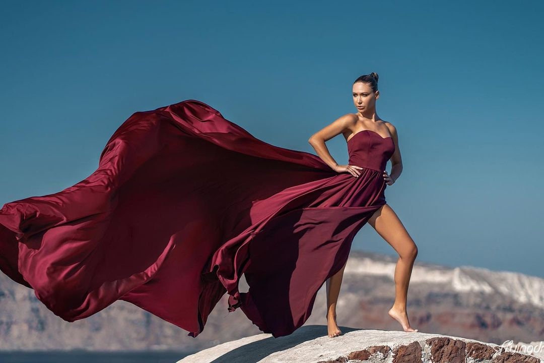 Long Flying Dress Flying Dress for Photoshoot Long Train Dress ...