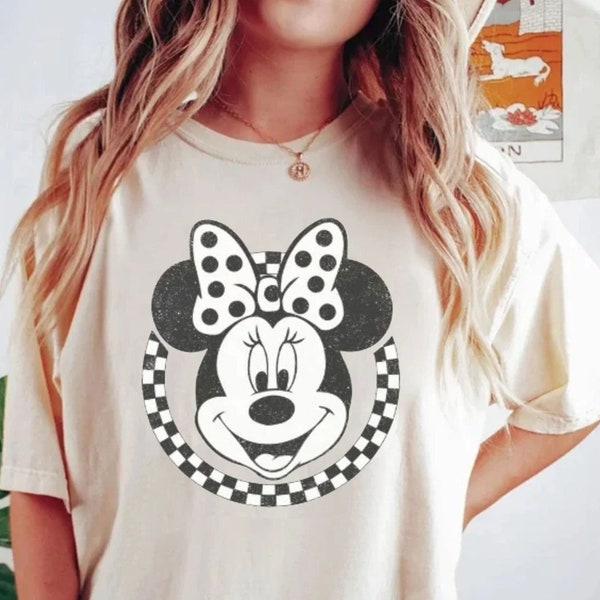 Mickey and Minnie Checkered Shirt - Etsy