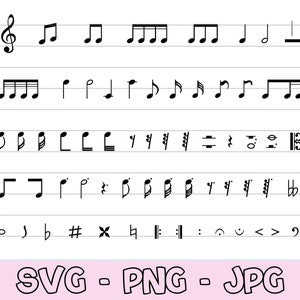 Music Notes Svg Designs for Wall Decor, Shirts, Cricut, Music Notes ...
