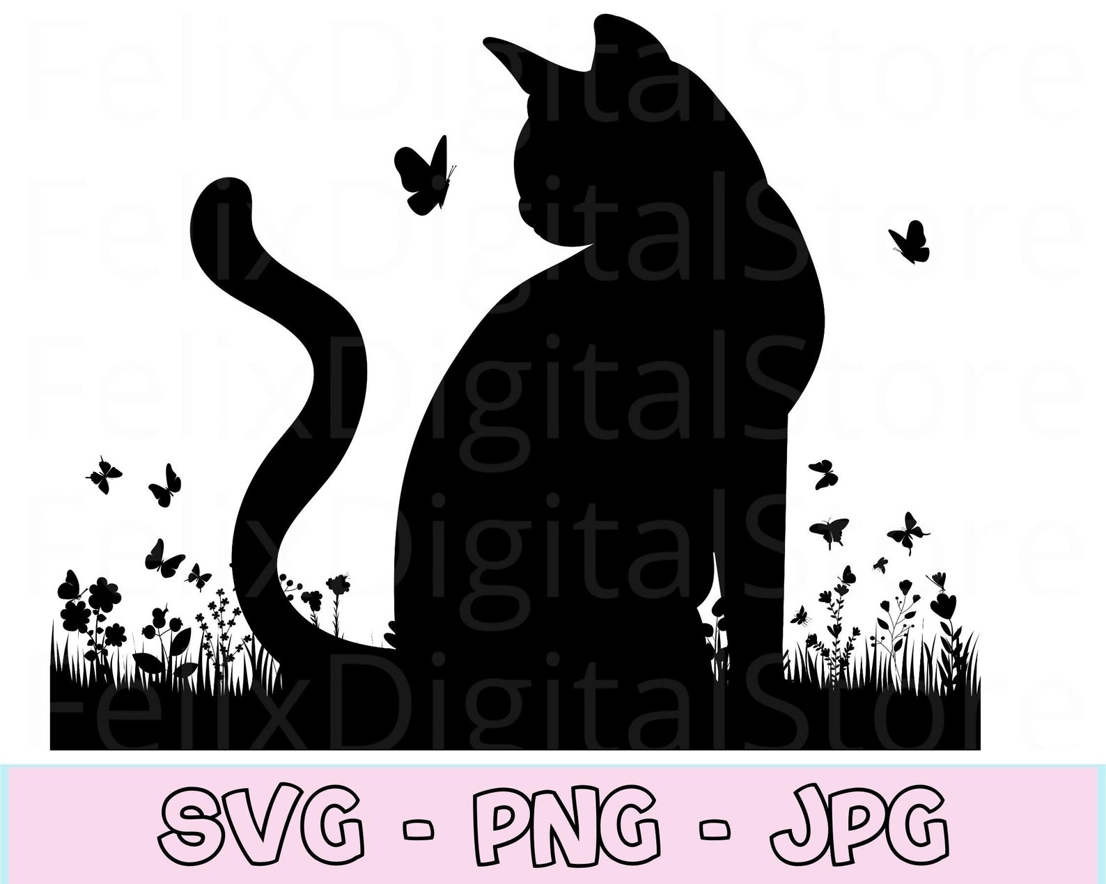Cat Silhouette Svg Cat Svg Bundle Cat Design Svg Cute Cat - Etsy