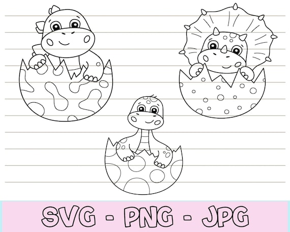 Baby Dinosaur Svg Cute Dinosaur Svg Dinosaur Outline Svg - Etsy