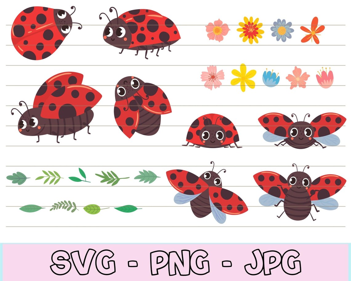Cute Ladybug Svg for Shirt and Mug, Ladybug Svg, Bugs Svg, Bugs for ...